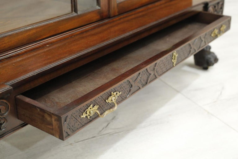 Monumental Georgian Glazed Library Cabinet For Sale at 1stDibs