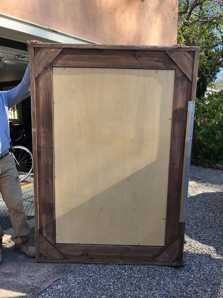 Monumental Gigantic Rectangular Checkerboard Mirror with Silver and ...