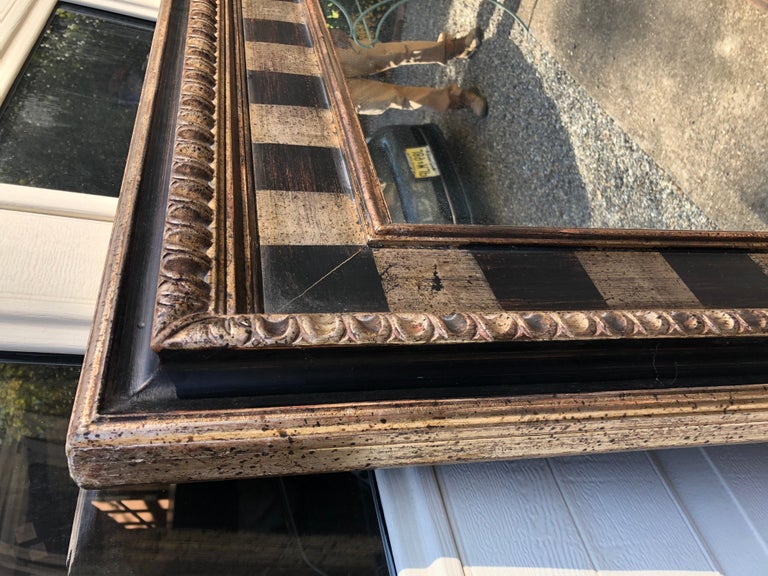 Monumental Gigantic Rectangular Checkerboard Mirror with Silver and ...