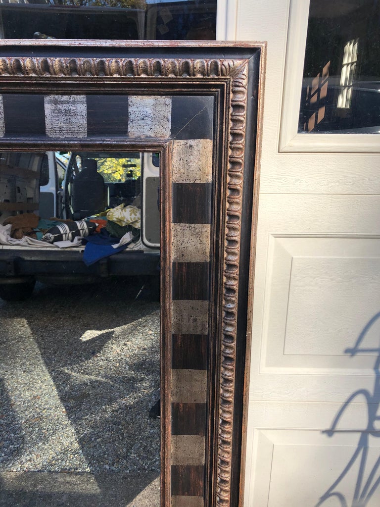 Monumental Gigantic Rectangular Checkerboard Mirror with Silver and ...