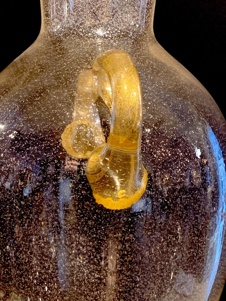 Monumental Good Infused Murano Glass Vase at 1stDibs