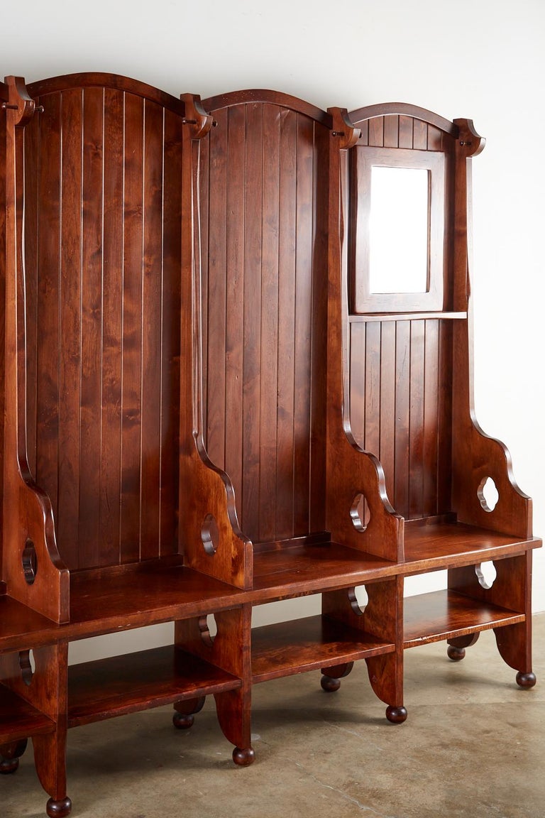 Monumental Gothic Revival Hall Tree Bench Seating with Storage For Sale ...