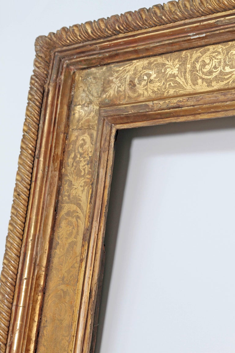 Monumental Hand-Carved and Gilded Florentine Picture Frame at 1stDibs