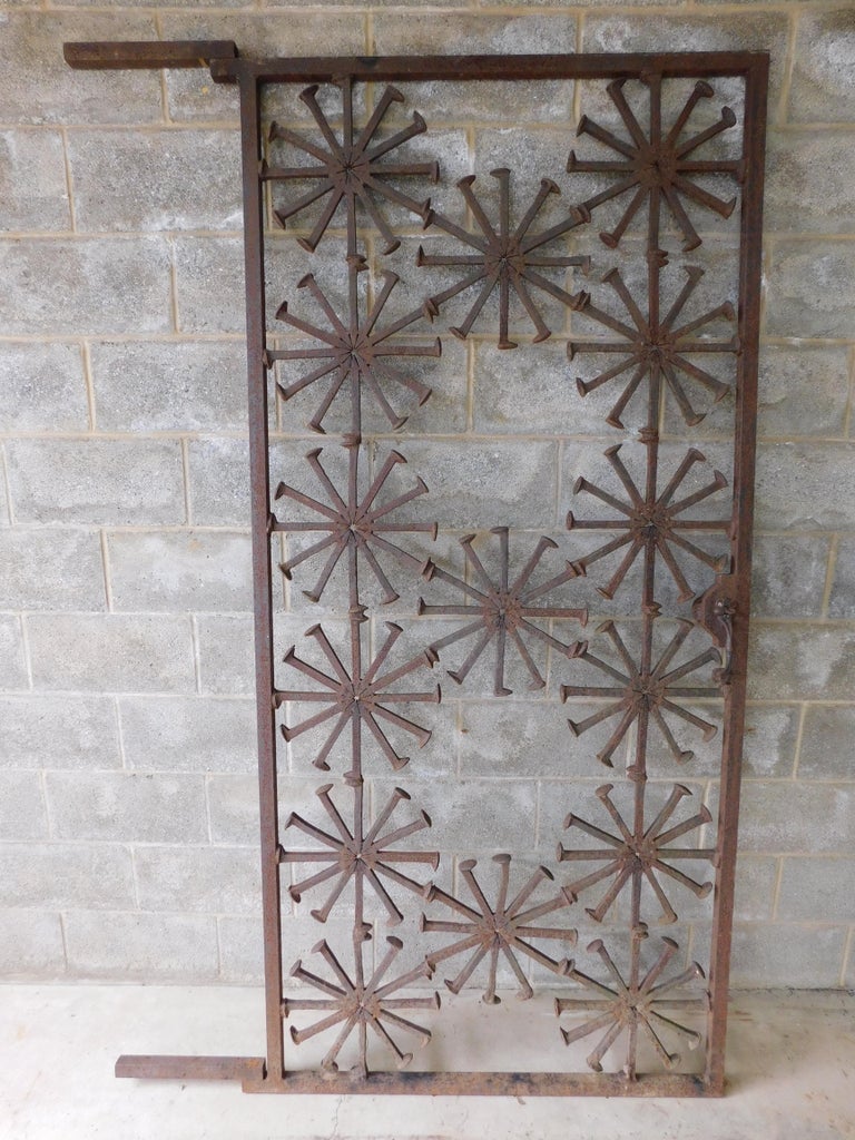 Monumental handcrafted Steel Railroad Tie Design Large Door / Gate For ...