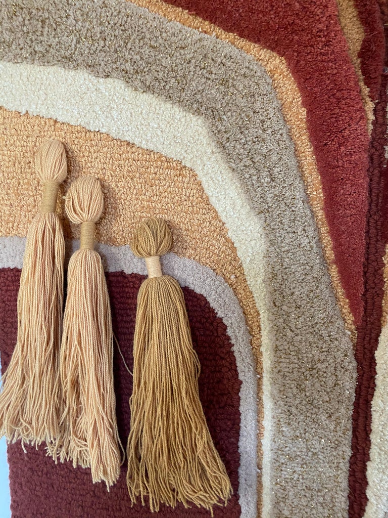 Monumental Handmade Fiber Art Tapestry by E. Farber for Tekima, c. 1970 ...