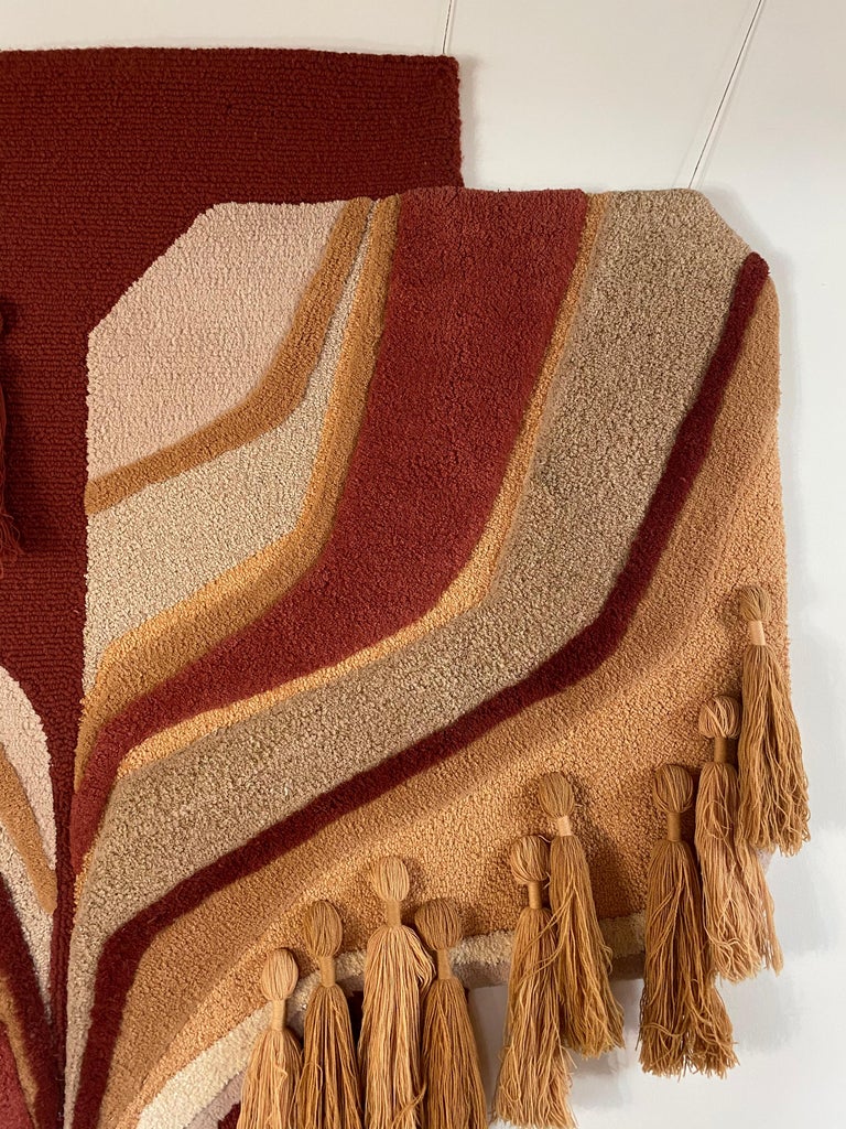 Monumental Handmade Fiber Art Tapestry by E. Farber for Tekima, c. 1970 ...