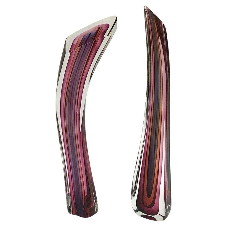 Monumental Harvey Littleton Two Piece Studio Art Glass Sculpture For ...