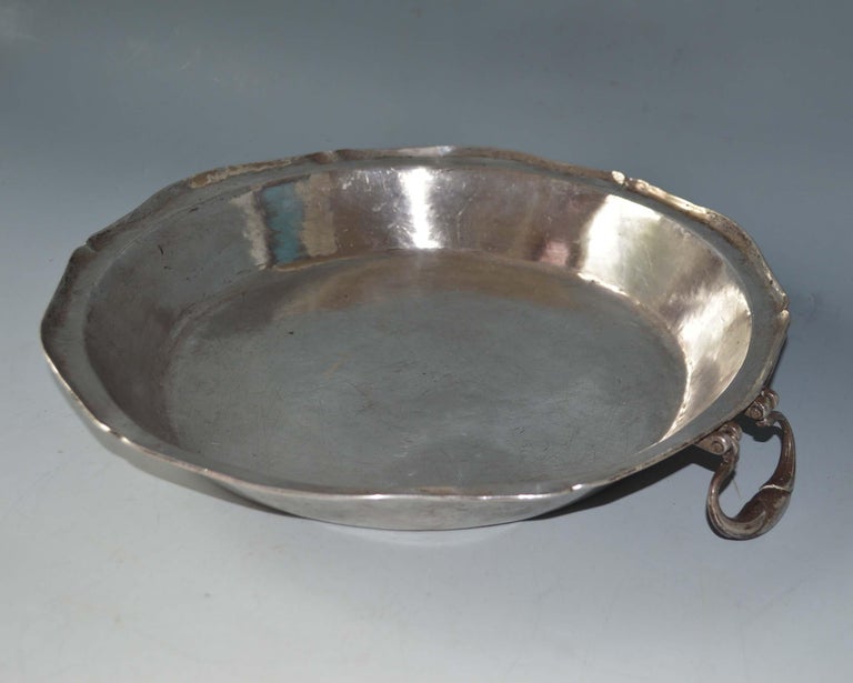 Monumental Heavy Antique South American Silver Serving Platter Peru or ...