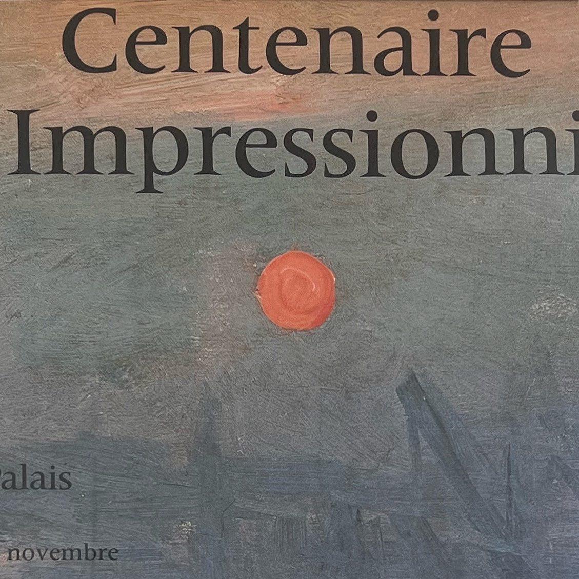 Monumental impressionist art exhibition poster, framed, Paris 1974 For ...