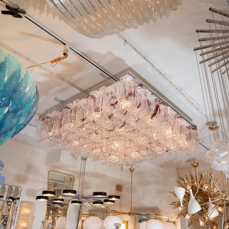 Monumental Interlocking Glass Flush Mount For Sale at 1stDibs