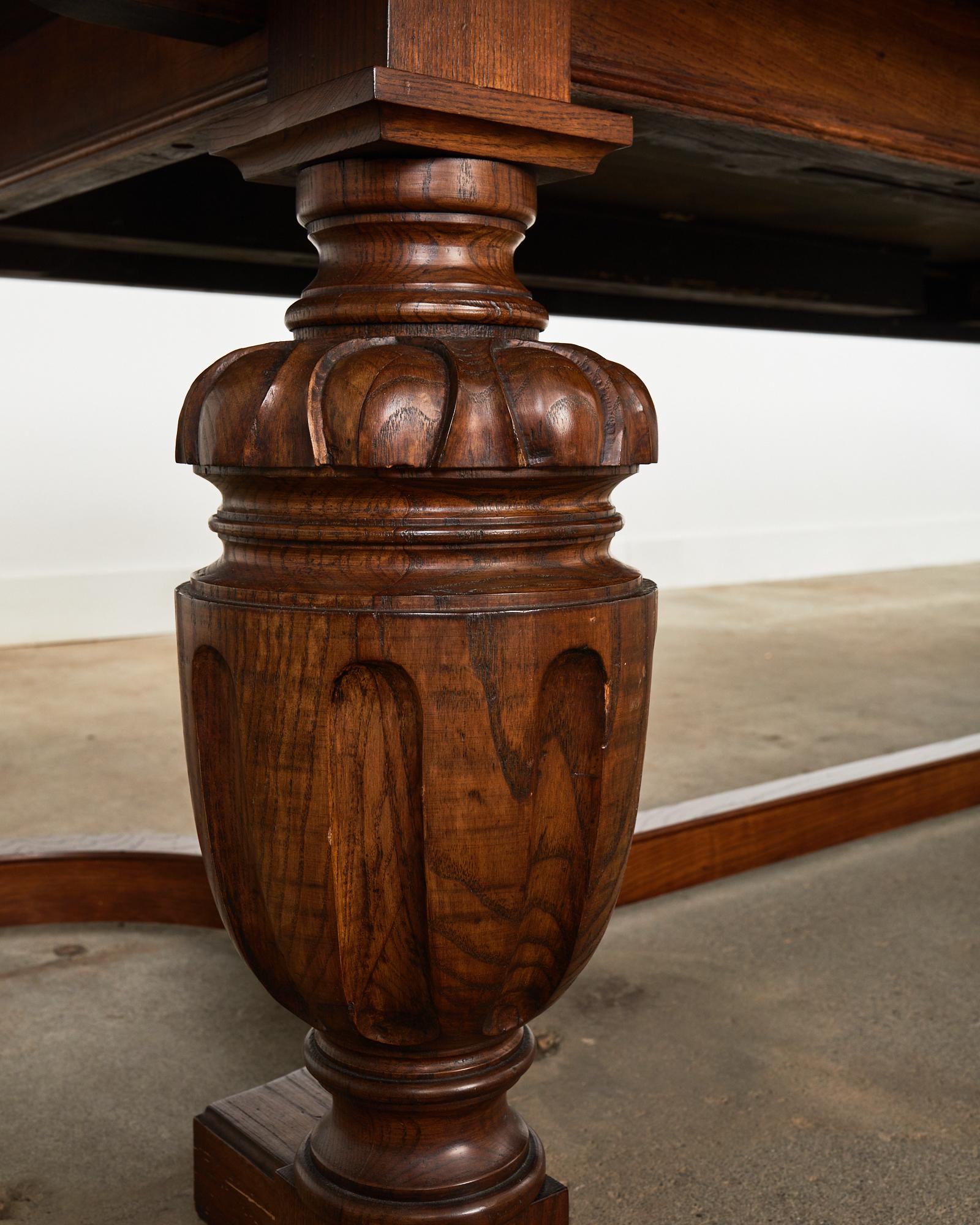 Monumental Italian Baroque Style Oak Refectory Dining Table at 1stDibs
