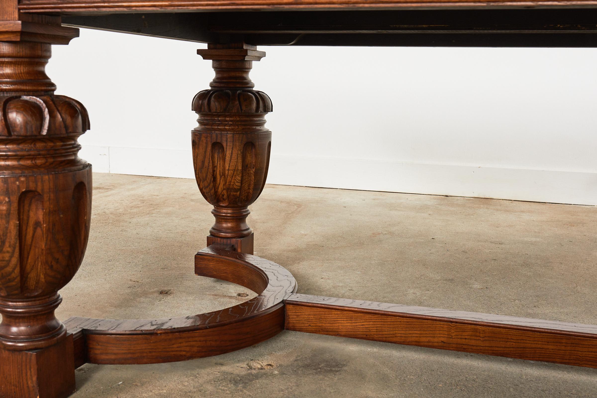 Monumental Italian Baroque Style Oak Refectory Dining Table at 1stDibs