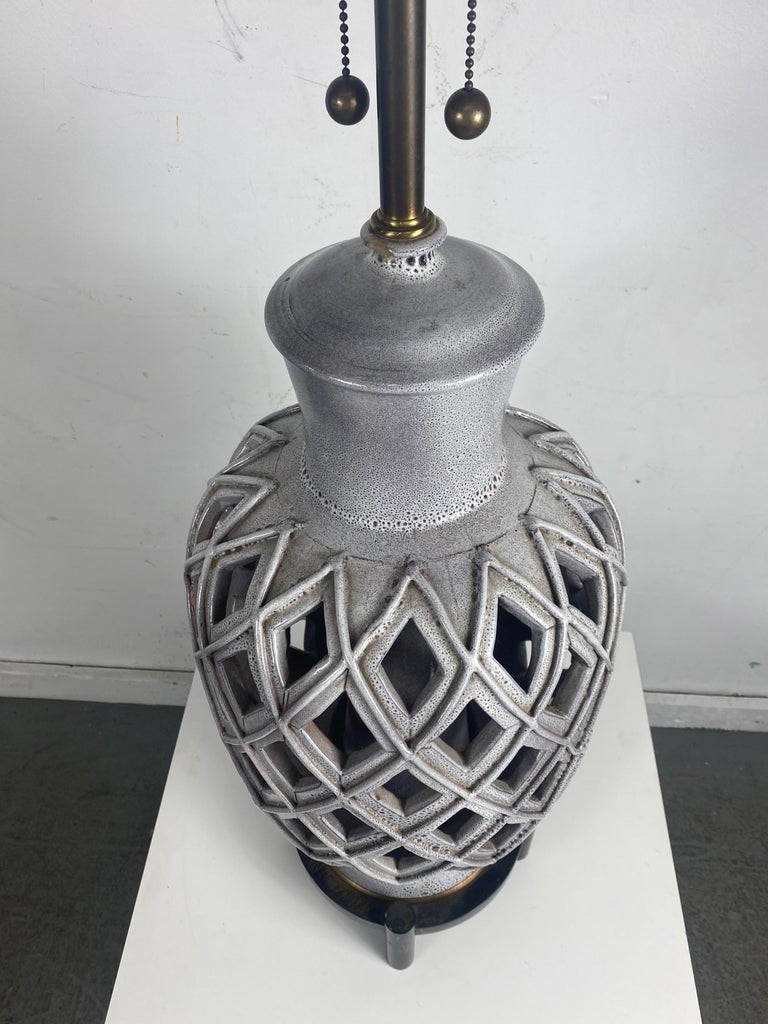 Monumental Italian Ceramic Lamp by Marbro Lamp Company / Modernist For ...