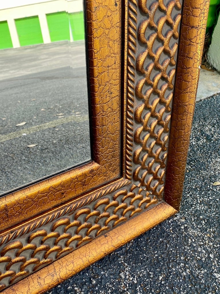 Monumental Italian Gold Bronze Frame Giltwood Floor Mirror For Sale at ...