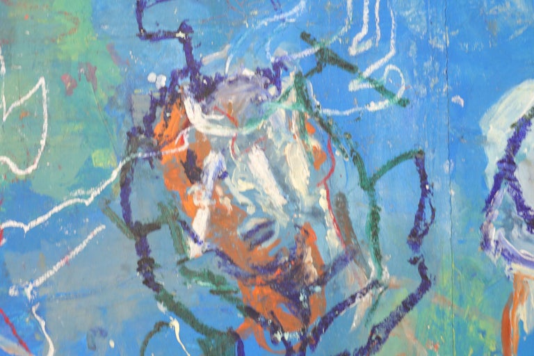 Monumental Josh Bayer Original Oil Painting on Canvas, "Done Sunset ...