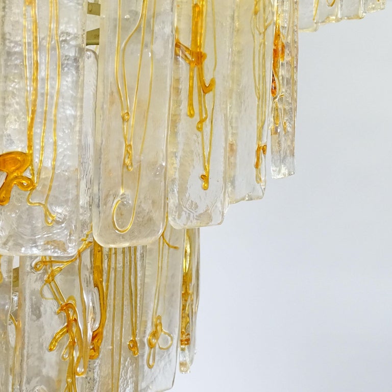 Monumental La Murrina 1970s Murano Glass Spiral Chandelier For Sale at ...
