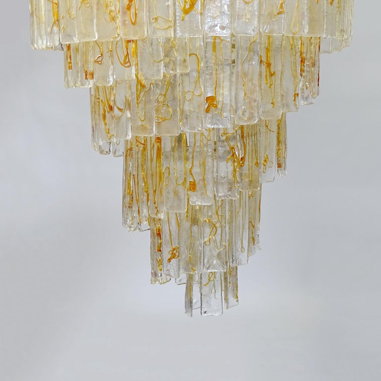 Monumental La Murrina 1970s Murano Glass Spiral Chandelier For Sale at ...