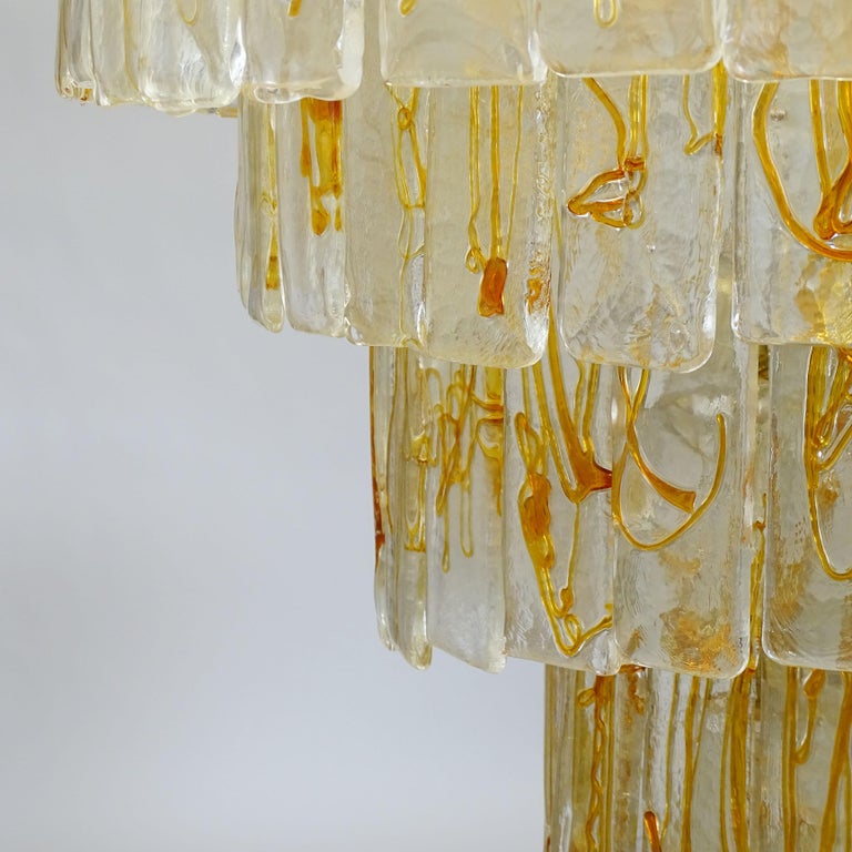 Monumental La Murrina 1970s Murano Glass Spiral Chandelier For Sale at ...