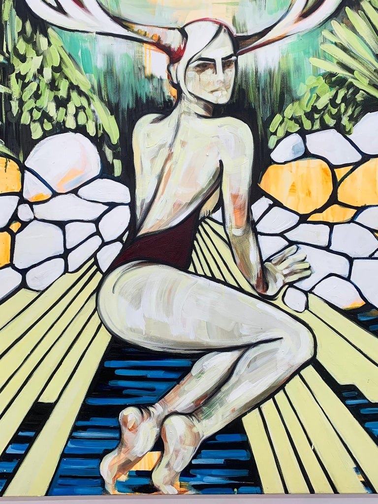Monumental Large Format Oil on Canvas, Wistful Thinking, Gretel Joffroy, 2011 For Sale at 1stDibs