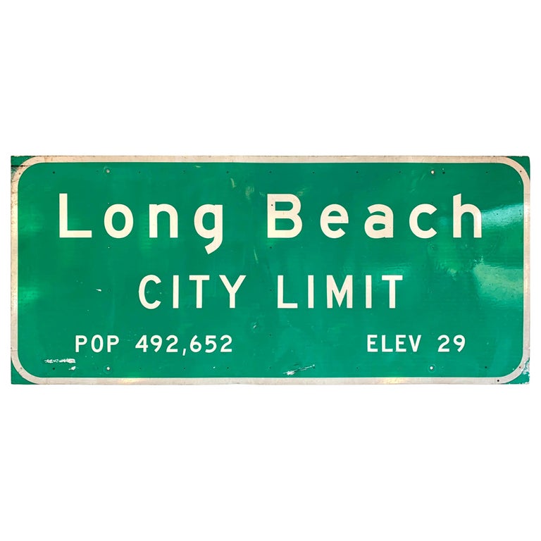 Monumental Long Beach Freeway Sign at 1stDibs