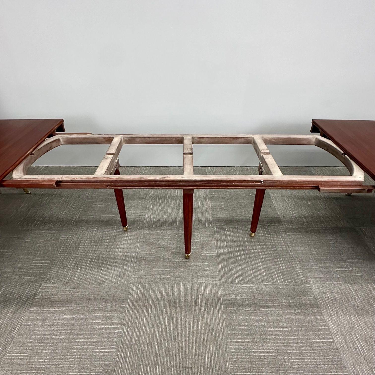 Monumental Louis XVI Hollywood Regency Dining Table, 15 Feet, Bronze ...