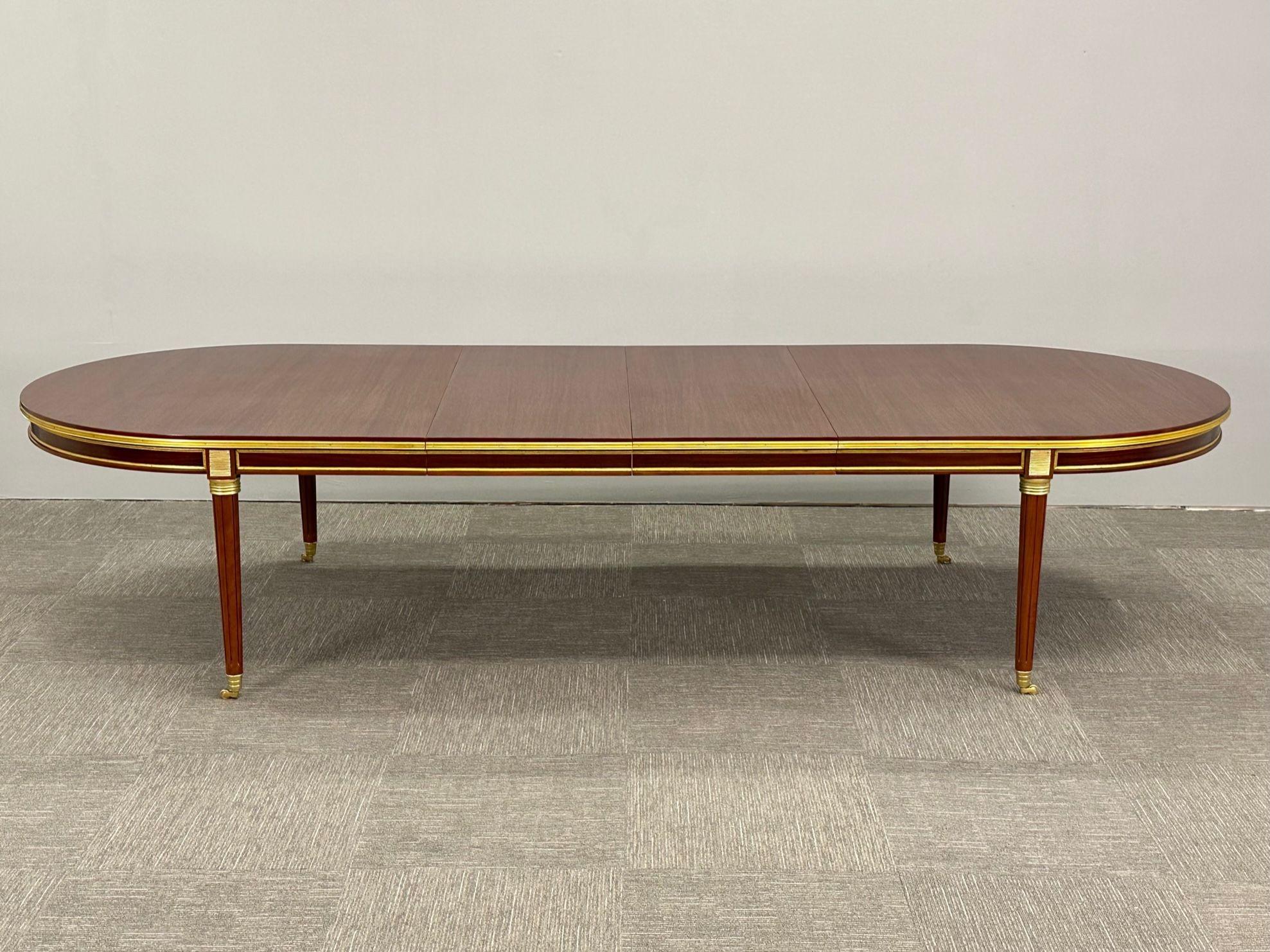 Monumental Louis XVI Hollywood Regency Dining Table, 15 Feet, Bronze ...