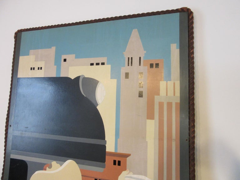 Monumental Machine Age Art Deco Painting by Helen Johnson at 1stDibs
