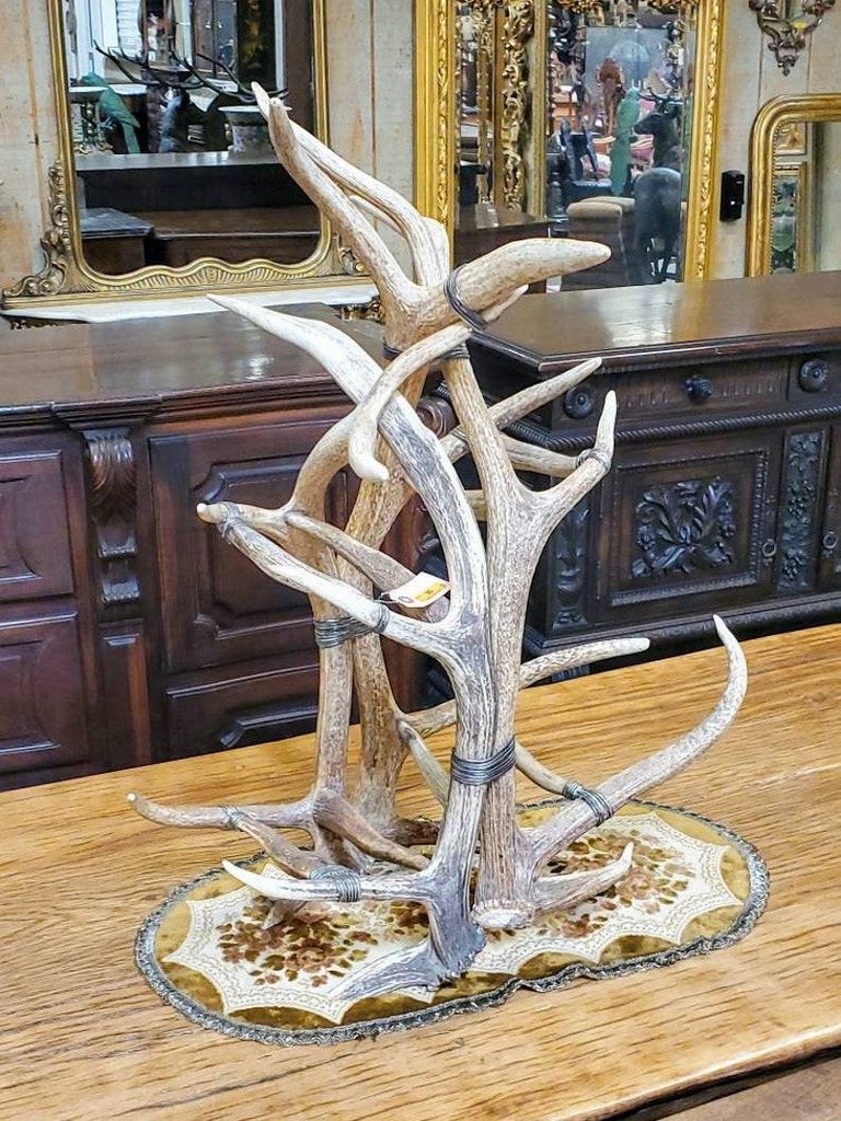 Monumental Maitland-Smith Antler Wine Bottle Rack For Sale at 1stDibs