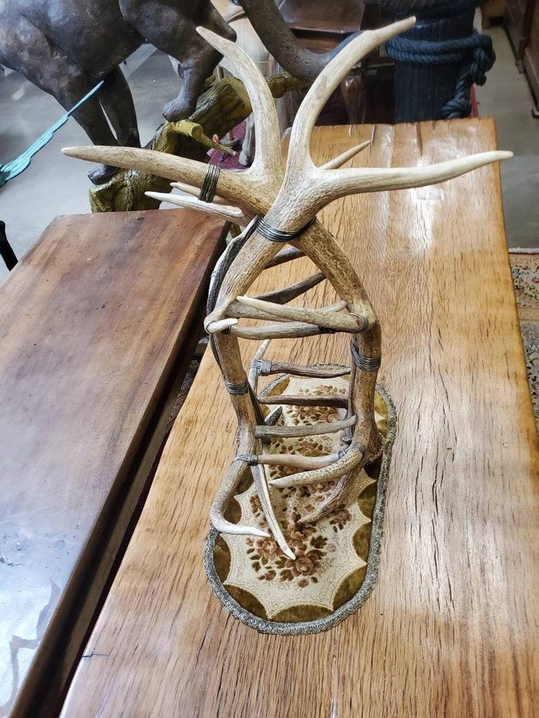 Monumental Maitland-Smith Antler Wine Bottle Rack For Sale at 1stDibs