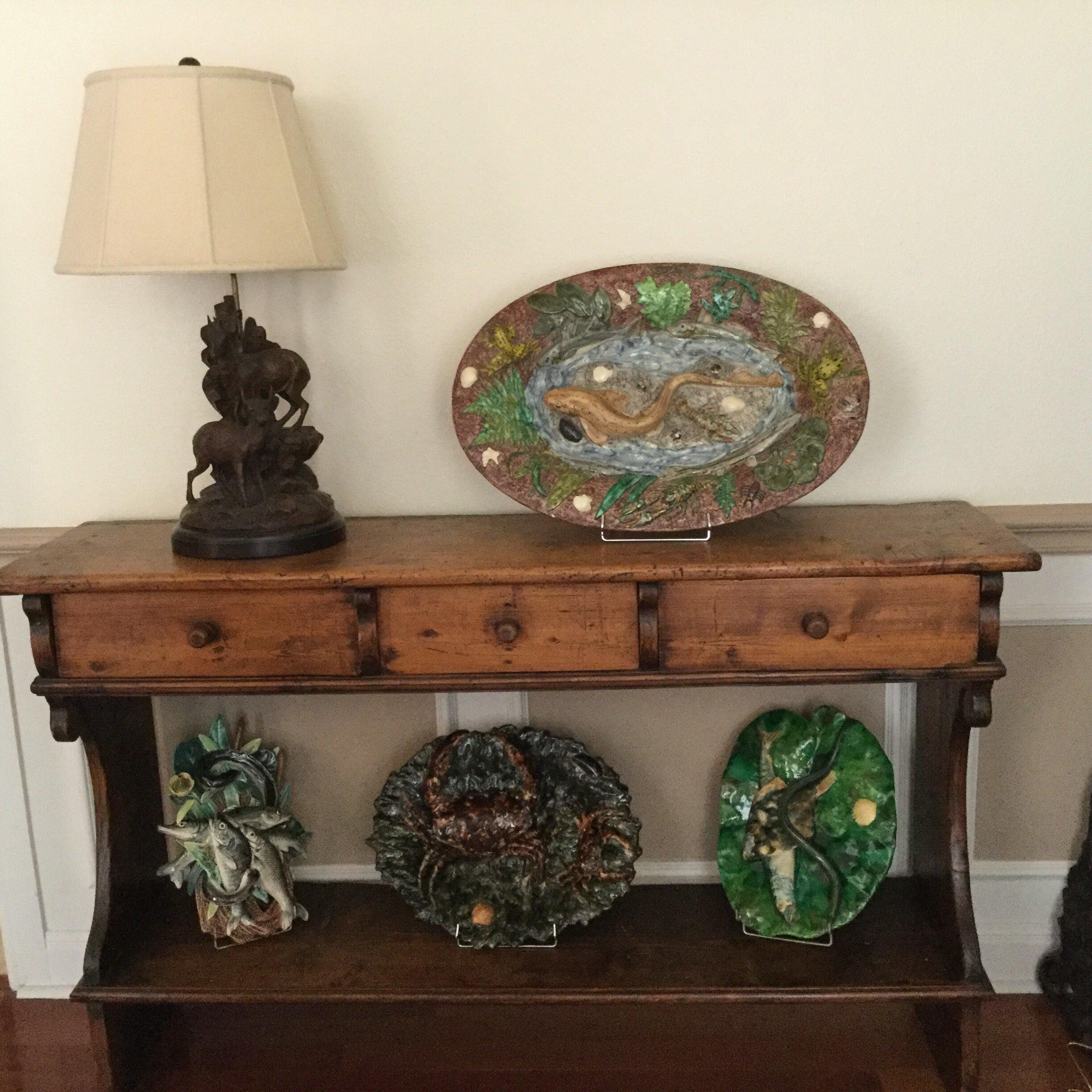 Monumental Majolica Palissy Renaissance Vase, circa 1880 at 1stDibs
