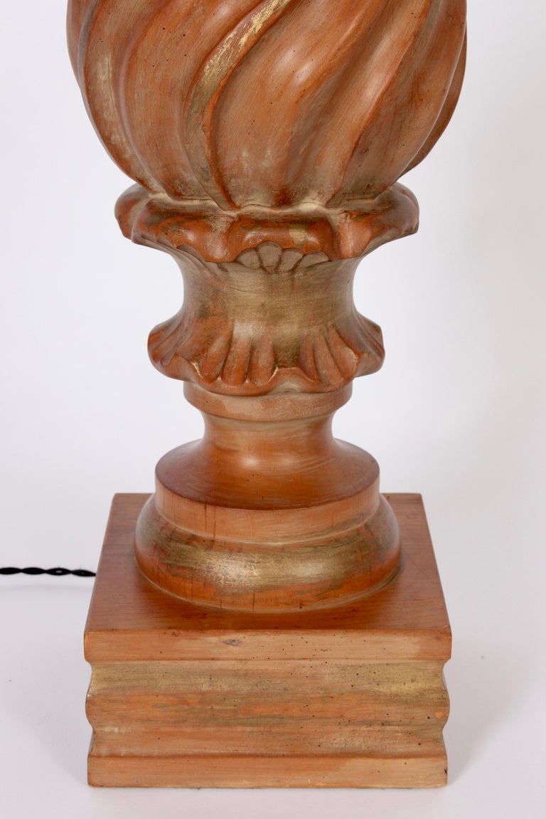 Monumental Marbro Lamp Co. Hand Carved Giltwood Table Lamp For Sale at ...