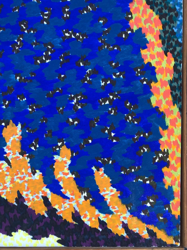 Monumental Mark Schlesinger Abstract Oil Painting, 1978 For Sale at 1stDibs