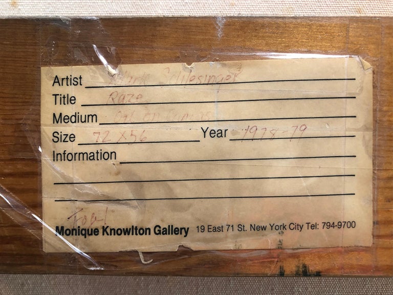 Monumental Mark Schlesinger Abstract Oil Painting, 1978 For Sale at 1stDibs