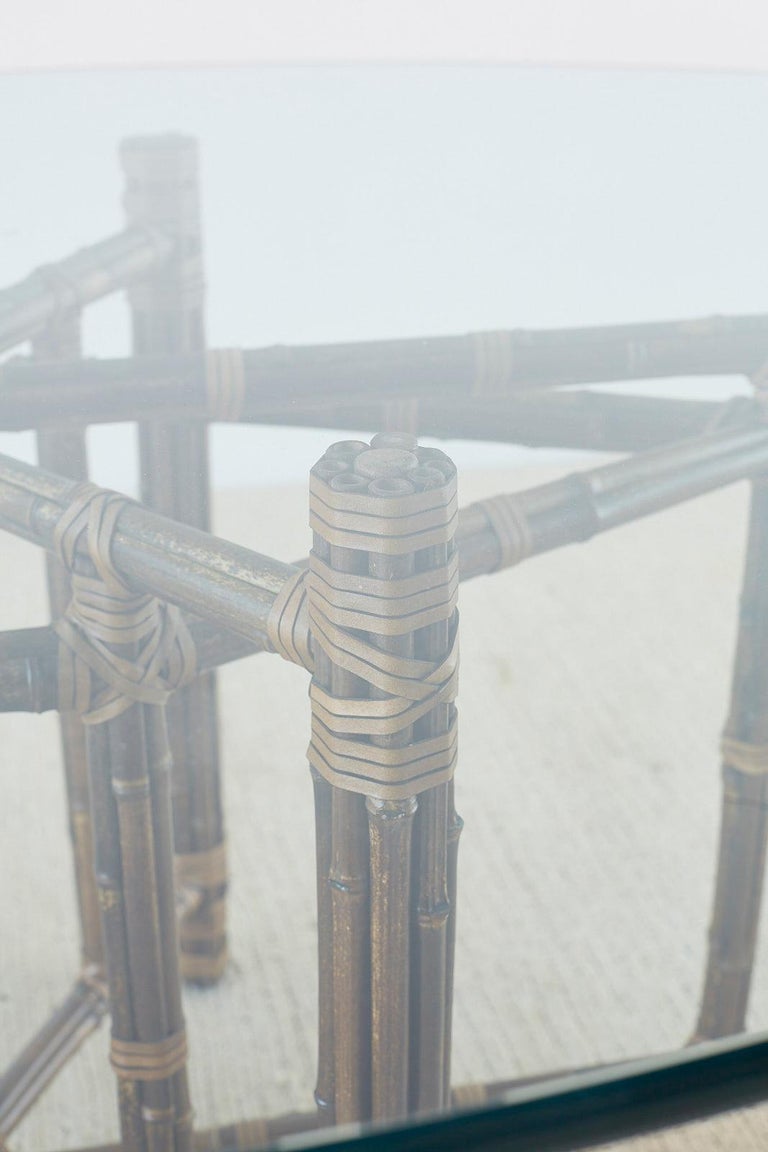 Monumental McGuire California Modern Rattan Oval Dining Table For Sale ...