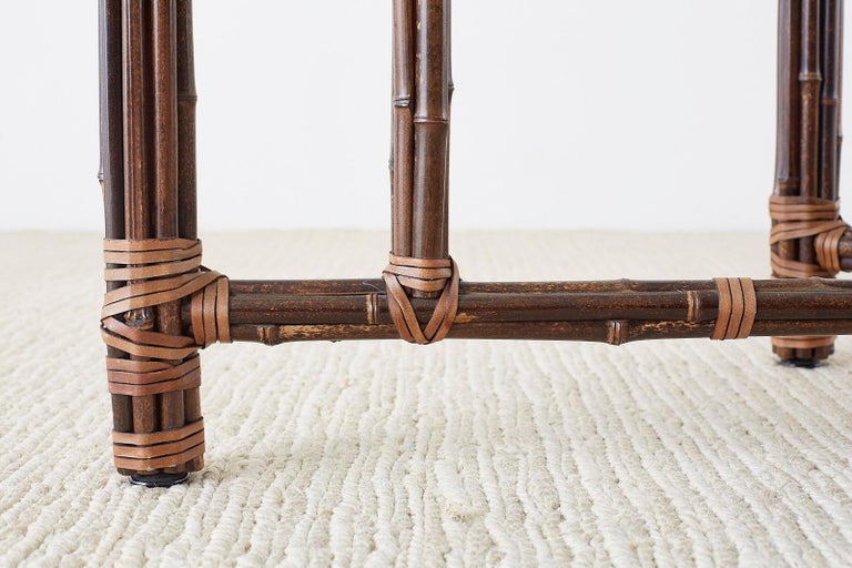 Monumental McGuire California Modern Rattan Oval Dining Table For Sale ...