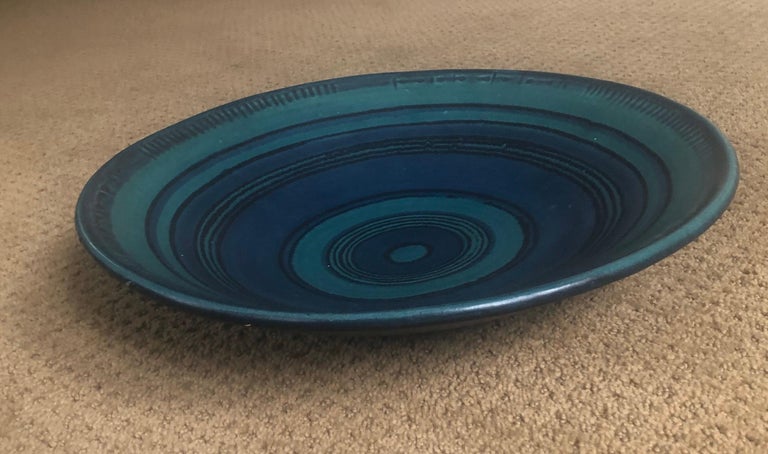 Monumental Mesa Blue Gulfstream Line Stoneware Bowl by Fong Chow for ...