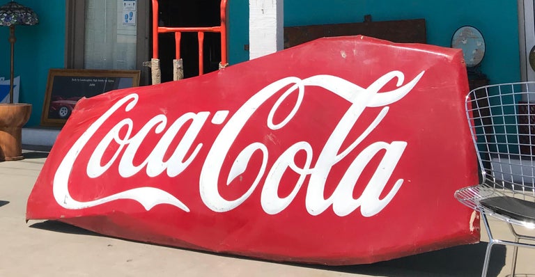 Monumental 7ft Mexican Coca Cola Advertising Porcelain Sign, 1960s at ...