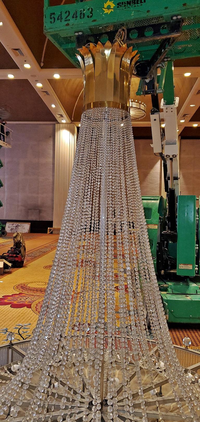 Monumental Midcentury Art Deco Style Ballroom Chandelier with ...