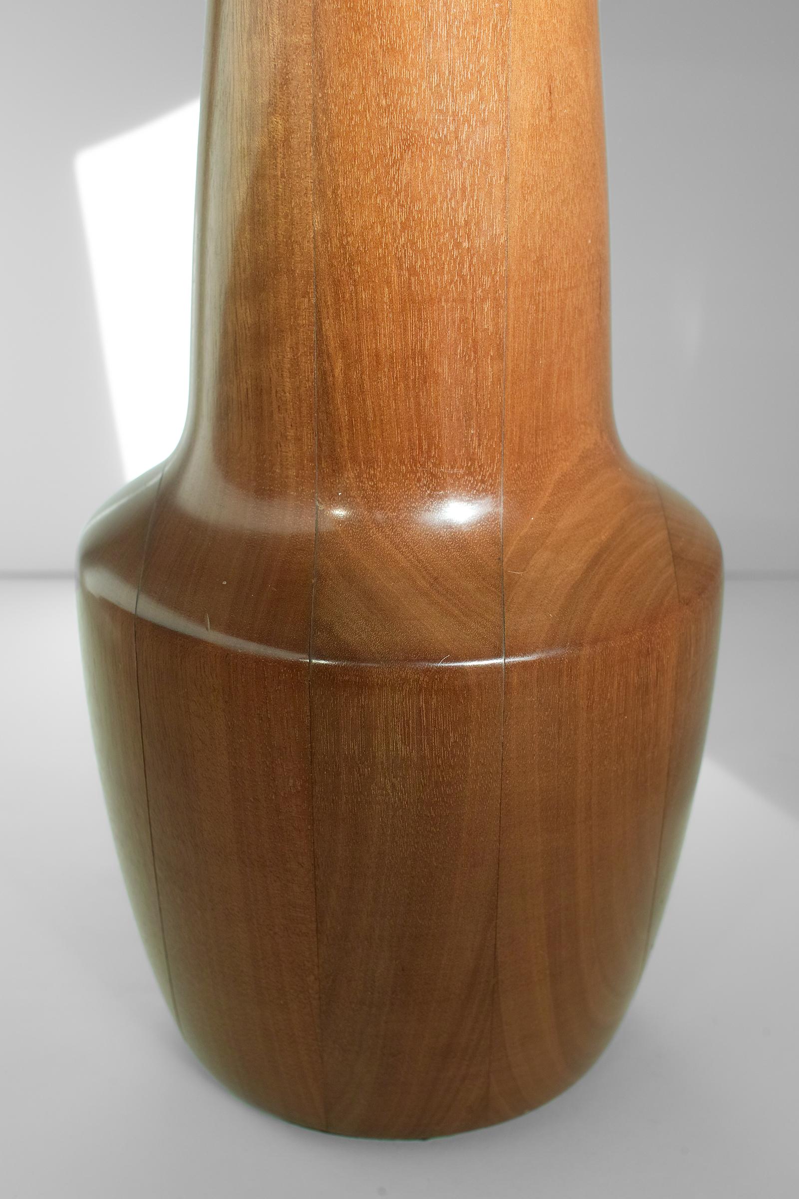 Monumental Midcentury Turned Wood Lamp at 1stDibs | turned wood lamps