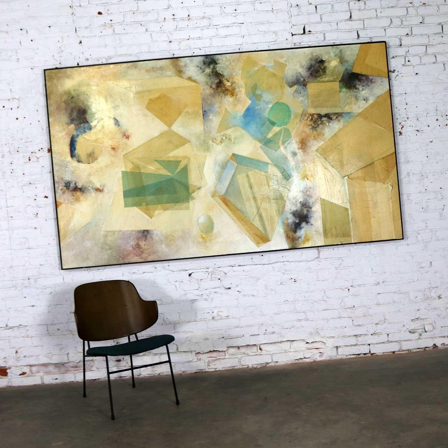 Monumental Mixed-Media Abstract 2D Art Piece Attributed to Richard ...