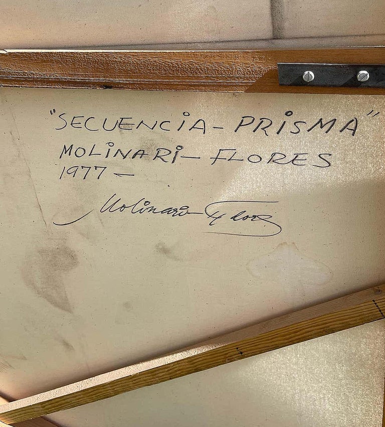 Monumental Molinari-Flores Geometric Op Art Painting at 1stDibs