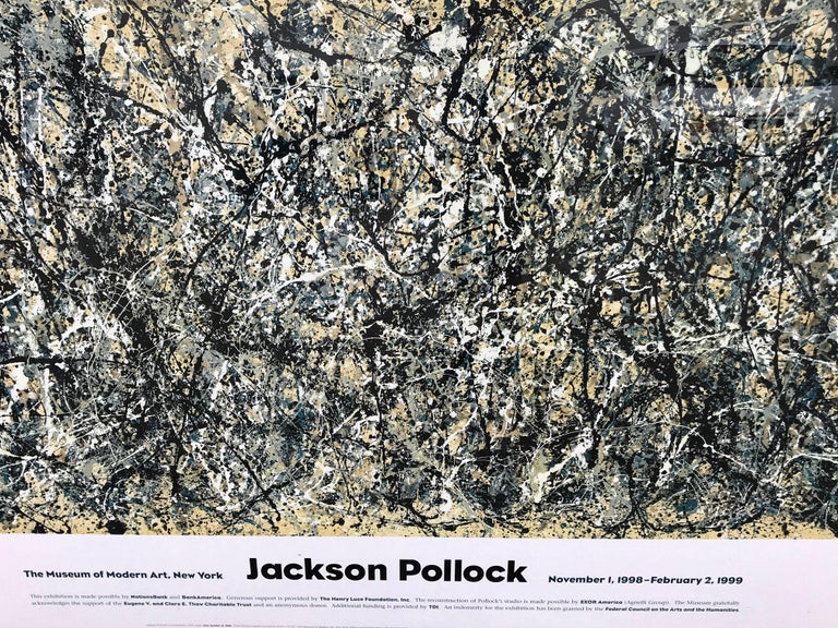 Monumental MOMA Jackson Pollack Exhibition Lithograph Poster 1998-1999 ...