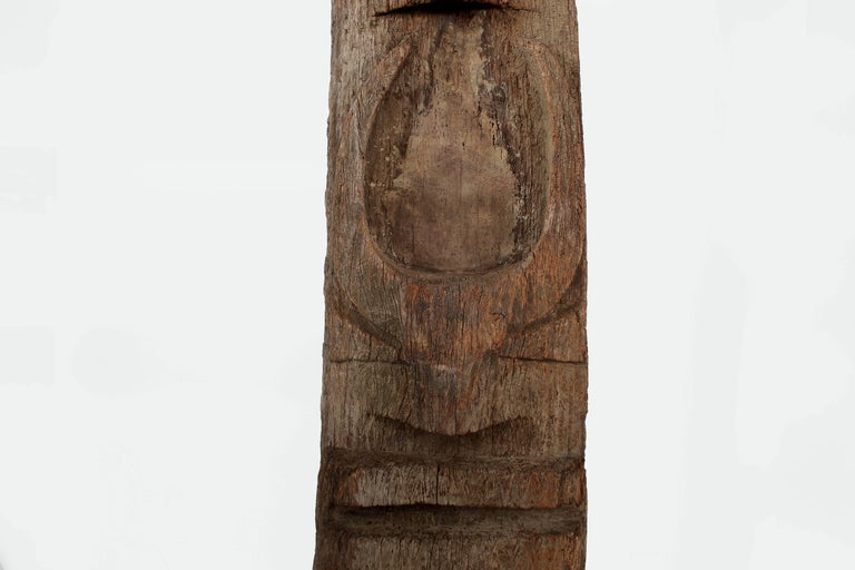 Monumental Morung Carving with Three Mithun Head Decoration at 1stDibs ...