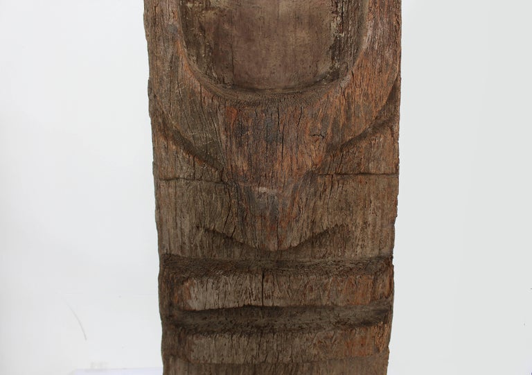 Monumental Morung Carving with Three Mithun Head Decoration at 1stDibs ...