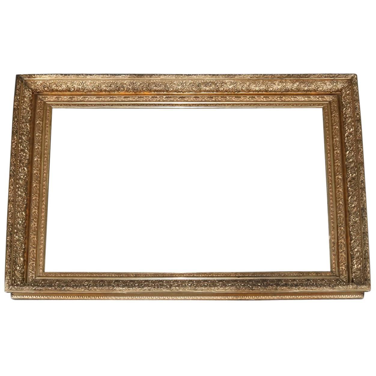 Monumental Museum Sized Antique Scroll and Foliate Giltwood Art Frame ...