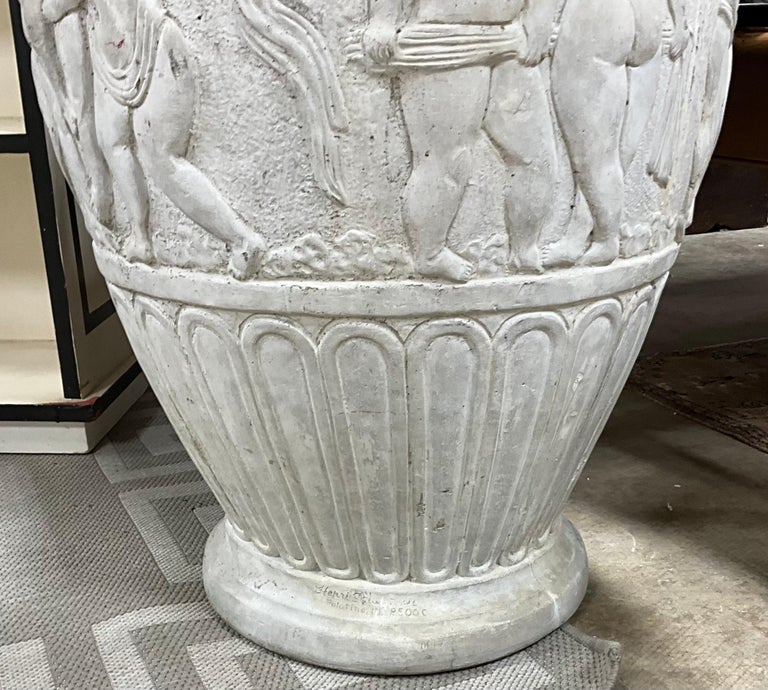 Monumental Neo-Classical Style Concrete / Stone Planters By Henri ...