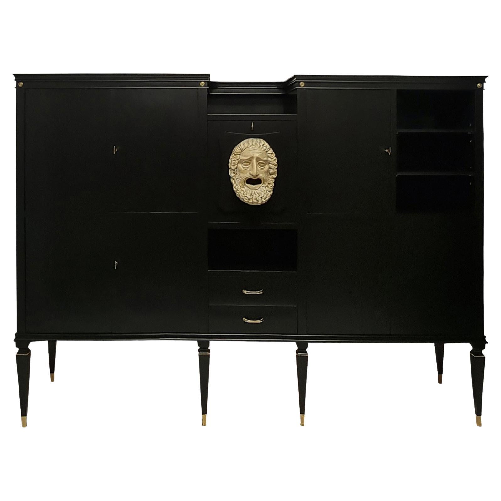 Rare Illuminated Bar Cabinet by Paolo Buffa at 1stDibs