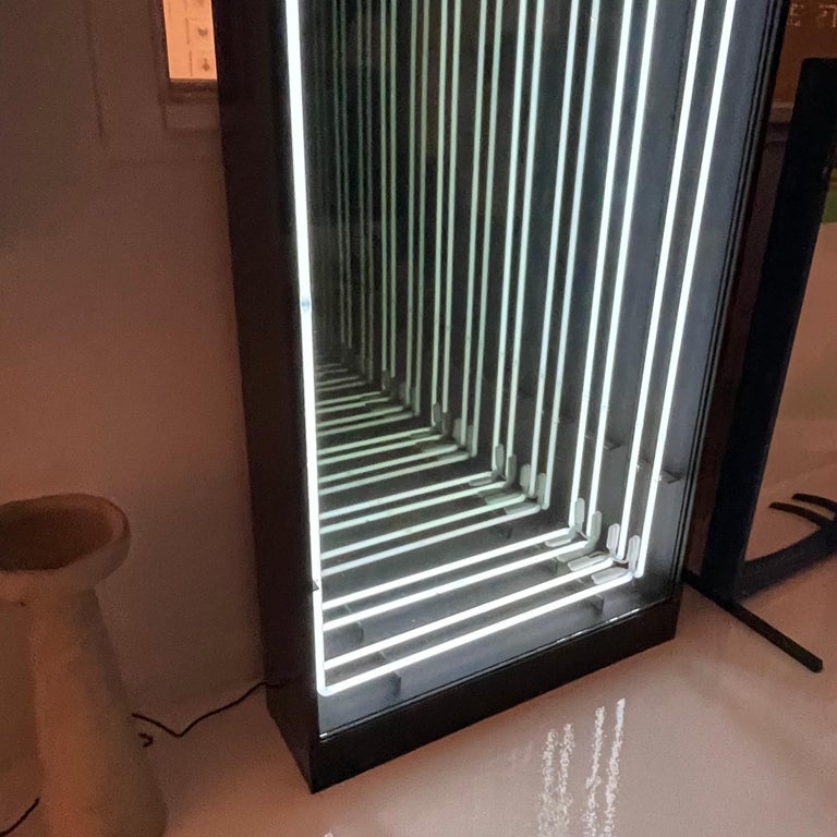 Monumental Neon Infinity Mirror by Merit Los Angeles For Sale at 1stDibs