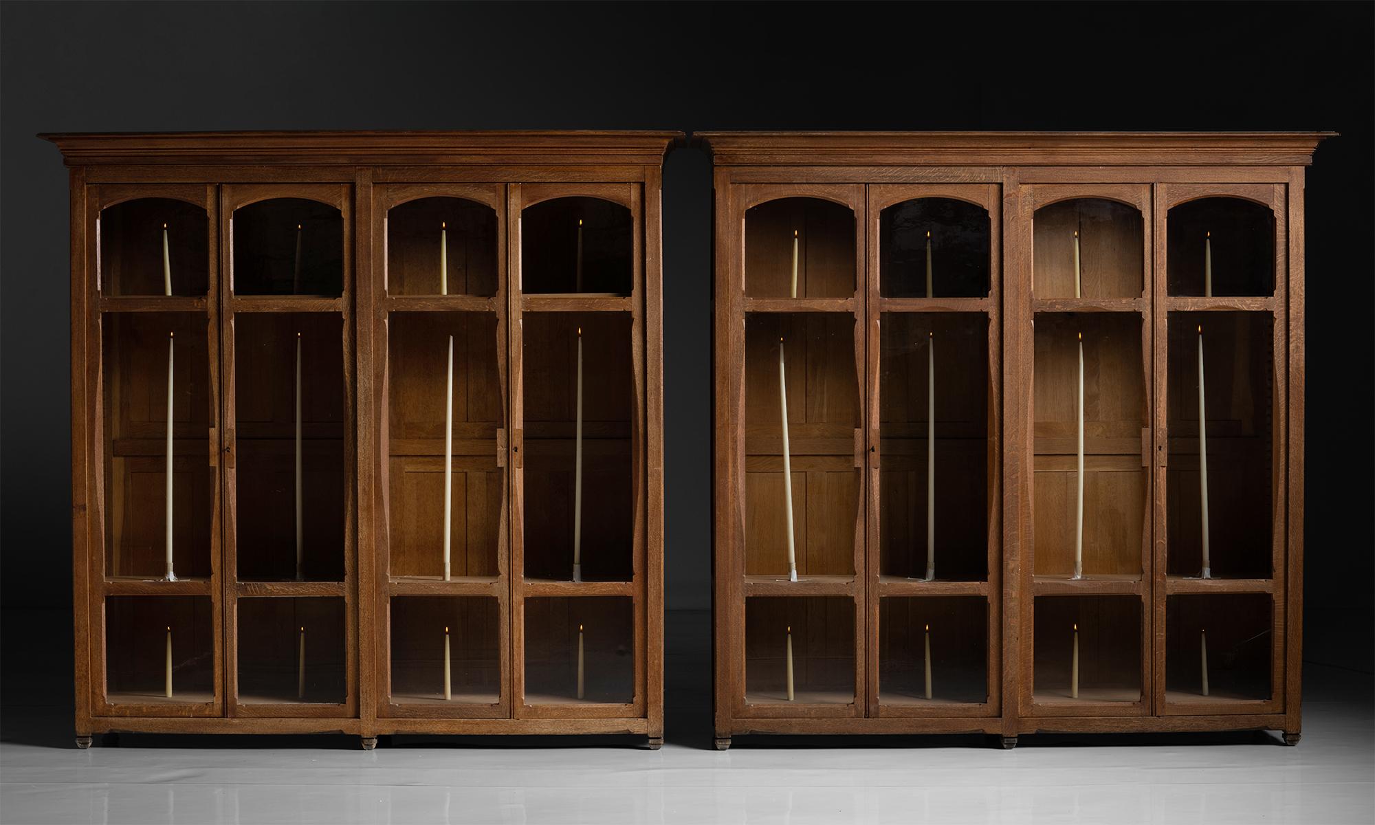 Monumental Oak Bookcases, England circa 1900 For Sale at 1stDibs