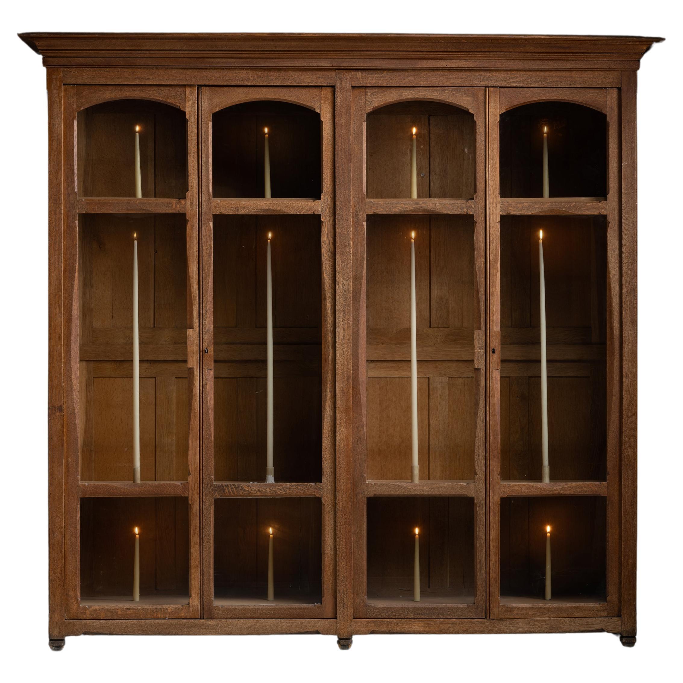 Unix Modular Oak Bookcase, England circa 1950 For Sale at 1stDibs